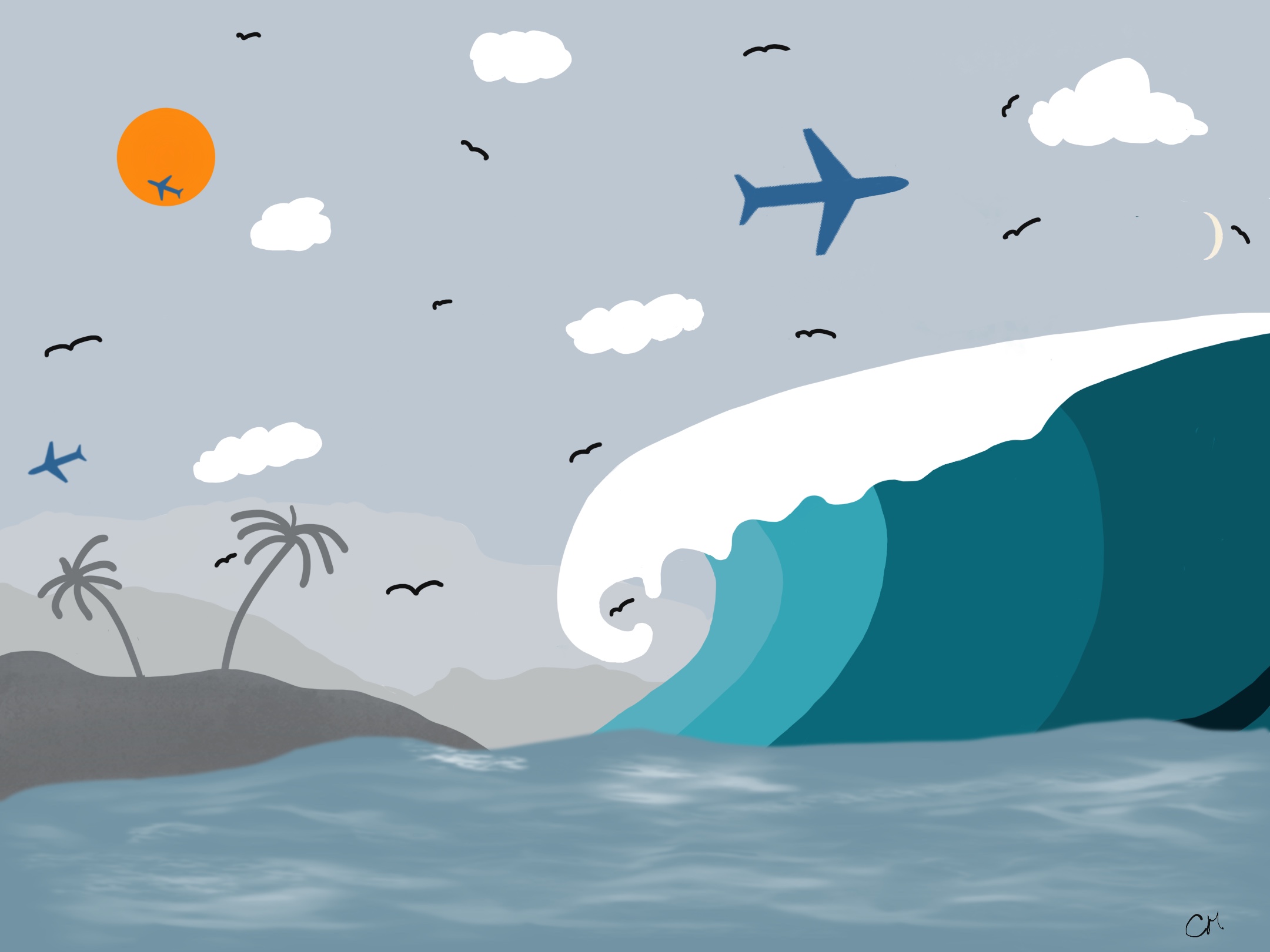 Digital art: Wave (2) | Cendrine Marrouat - Artist
